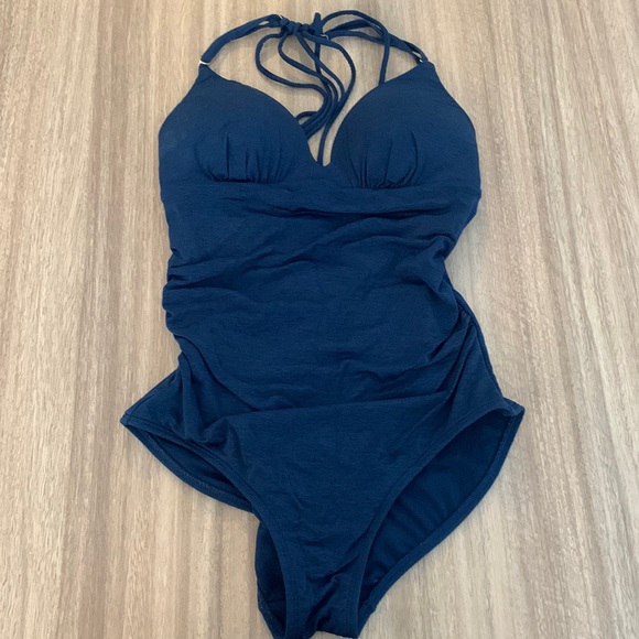 Athleta | Swim | Athleta Navy Strappy One Piece Bathing Suit | Poshmark